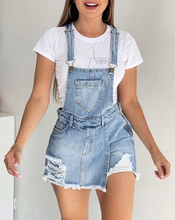 Overol falda short Desgastes - asisea